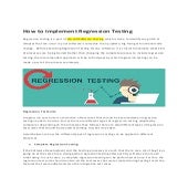 How to implement regression testing