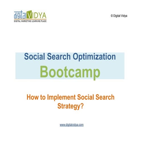How To Implement Social Search Optimization (SSO) Strategy | PPT