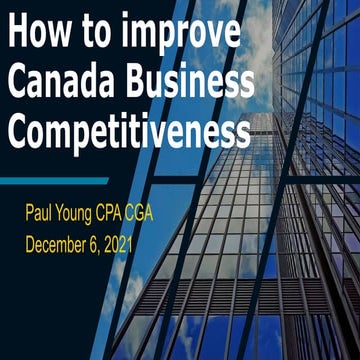 How to improve Canada Global Competitiveness | PPTX