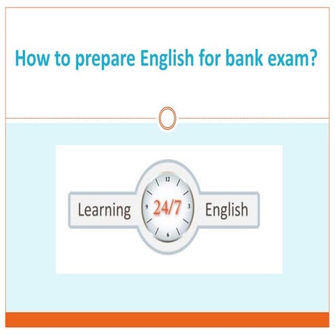 How to improve english for bank exam | PPTX
