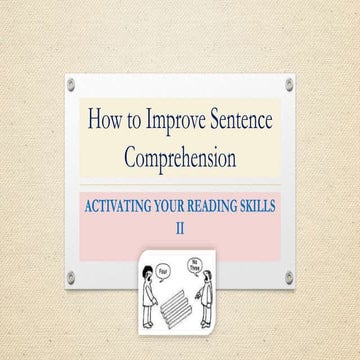 How to Improve Sentence Recognition..... | PPT