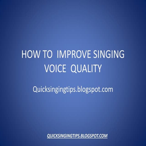 How to Improve Singing Voice Quality 3 Quick Tips NOW