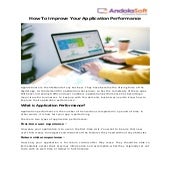 How to improve your application performance | PDF | Computer Software and Applications | Computing