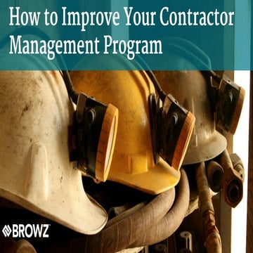 How to improve your contractor management program | PPT