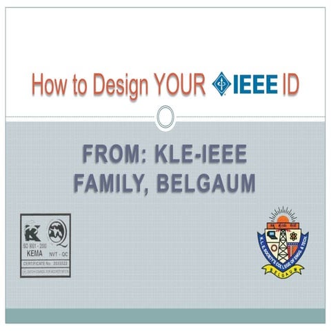 How to improve your ieee id | PPTX