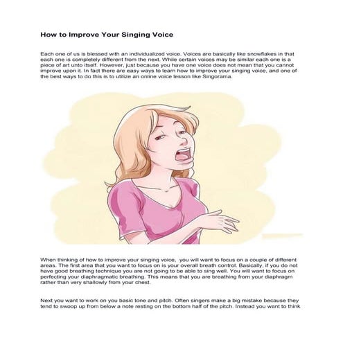 How to improve your singing voice | PDF
