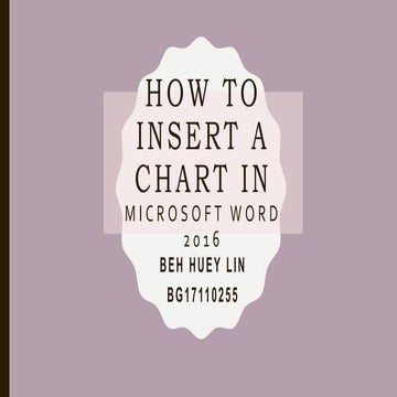 How to insert a chart in microsoft word 2016 | PPTX | Computing ...