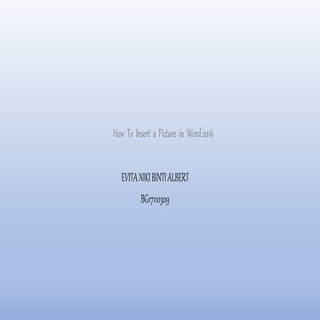 How to insert a picture in Microsoft Word 2016 | PPT