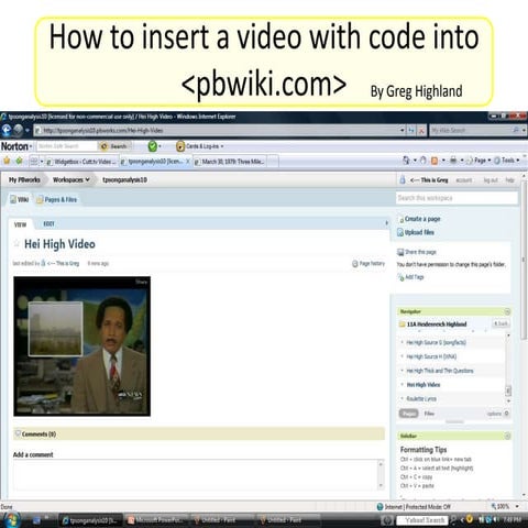 How To Insert A Video With Code | PPTX | Web Design and HTML | Internet