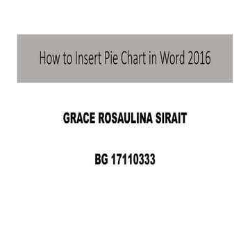 How to insert pie chart in word 2016 | PDF