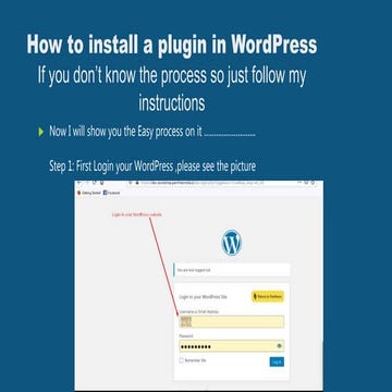 How to install a wordpress plugin | PPT