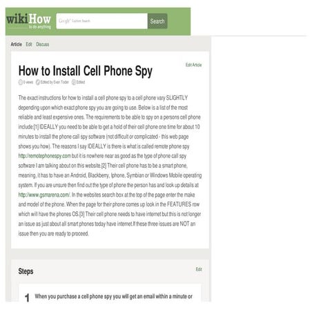 How to install cell phone spyx | PDF