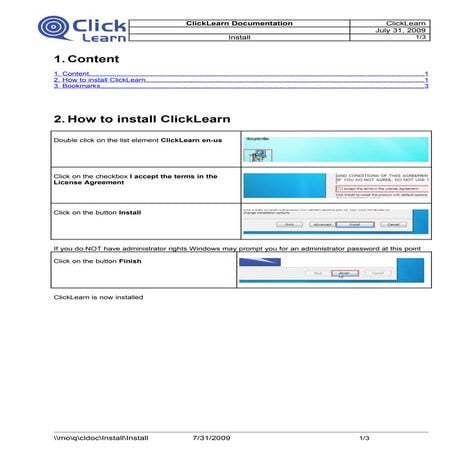 How To Install Clicklearn | DOC