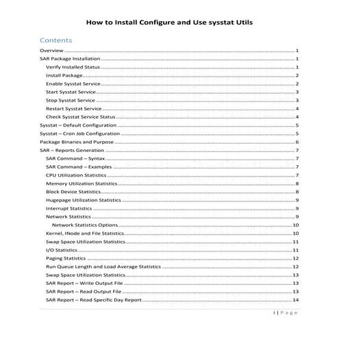 How To Install Configure And Use Sysstat Utils On Rhel 7 Pdf