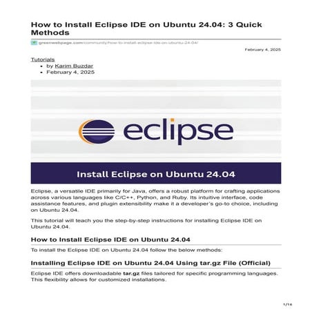 How to Install Eclipse IDE on Ubuntu 2404 3 Quick Methods.pdf
