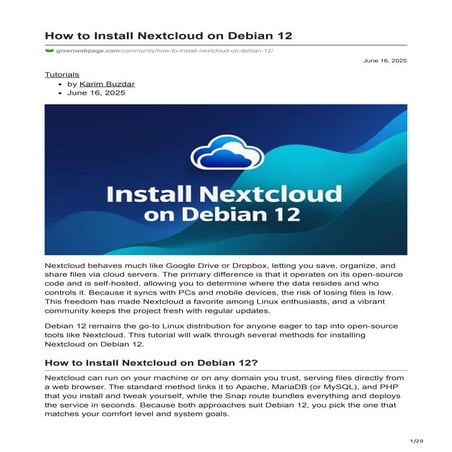 How to Install Nextcloud on Debian 12.pdf