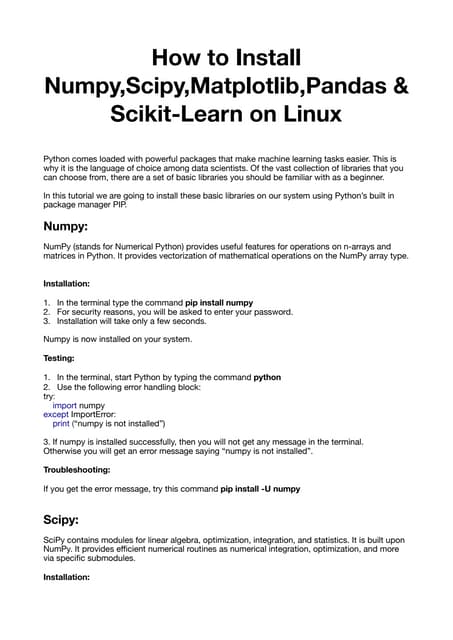 Instalasi Numpy Scipy Matplotlib Dan Sklearn Di Ubuntu SciPy Tutorial Instalasi Numpy Scipy Matplotlib Dan Sklearn Di Ubuntu SciPy Tutorial