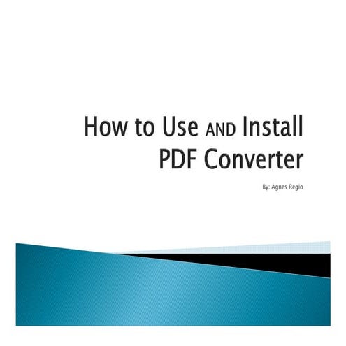 Using PDF Converter | PPT