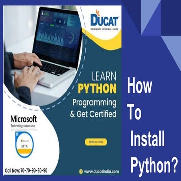 How to install python | PPTX | Programming Languages | Computing