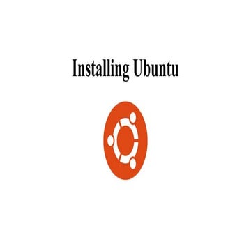 How to install ubuntu presentation | PDF