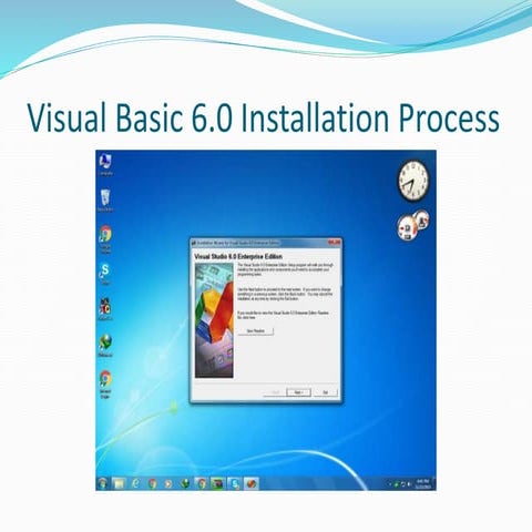 How to install V.B. 6.0 | PPT