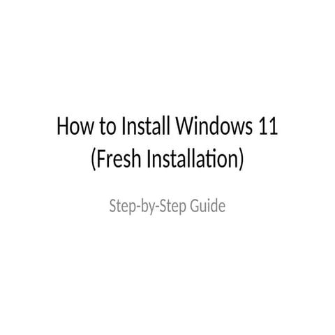 Install windows 11 | DOCX