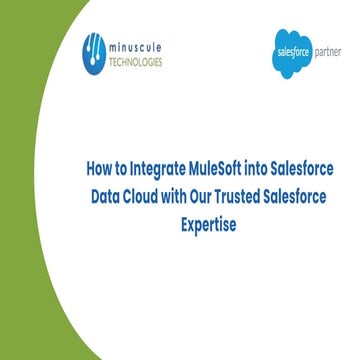 MuleSoft powered AI and Connecting Data Cloud with Mule | PPTX