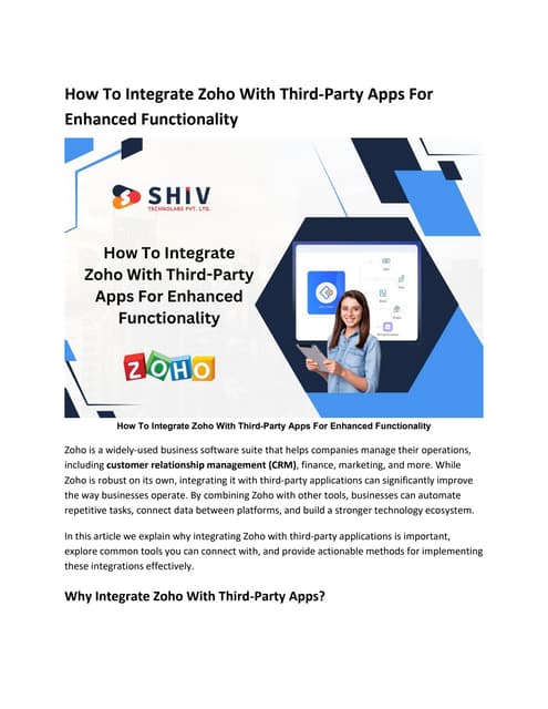 Deluge: The Power Behind Zoho’s Customization and Automation | PDF