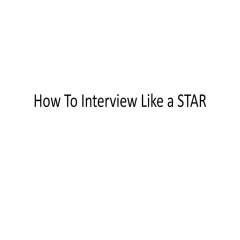 STAR Handout | PDF