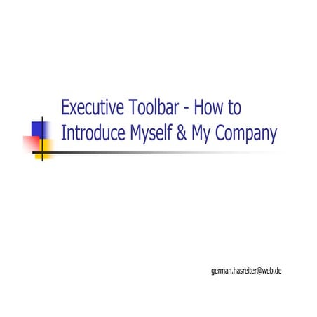 How To Introduce Myself & My Company | PDF