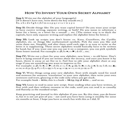 How to invent your own secret alphabet | PDF