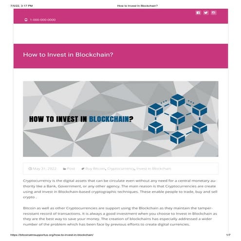 How To Invest In Blockchain Pdf