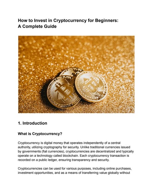Cryptocurrency for Beginners Step By Step Guide | PDF