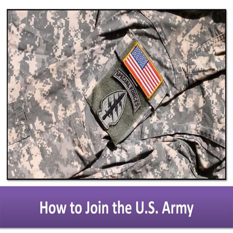 How to join the u.s. army | PPTX | Education
