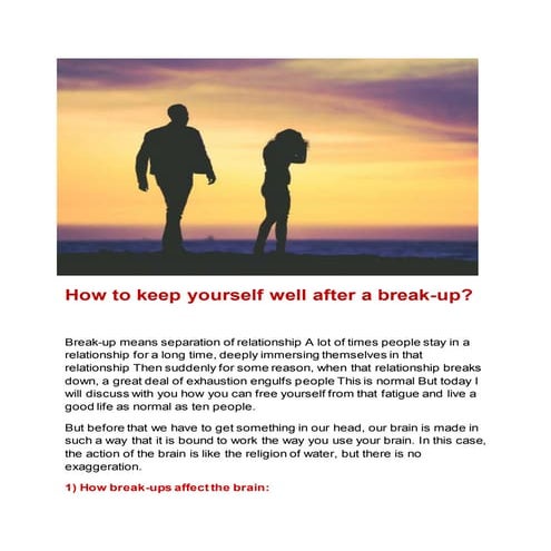 How to keep yourself well after a break up | PDF
