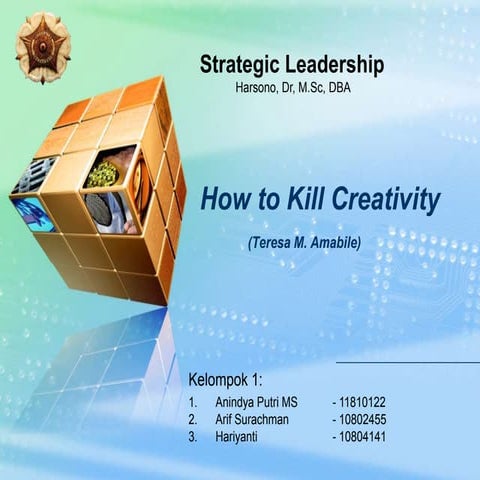 How to kill creativity kel 1 | PPT