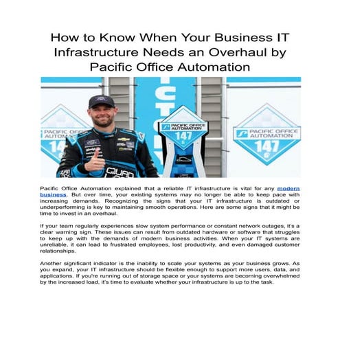 How to Know When Your Business IT Infrastructure Needs an Overhaul by ...