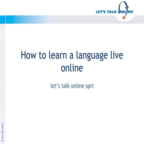 How to learn a language live online | PPT