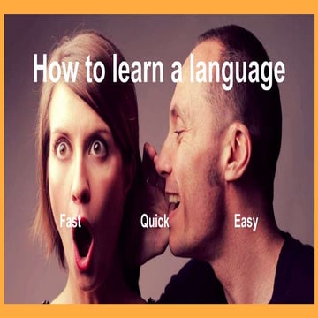 How to learn a language | PPTX