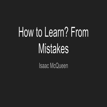 How to learn? from mistakes | PPTX