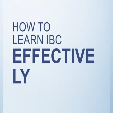 How to learn IBC effectively | PPT