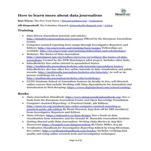 How to Learn More about Data Journalism by Ron Nixon - Philadelphia ...