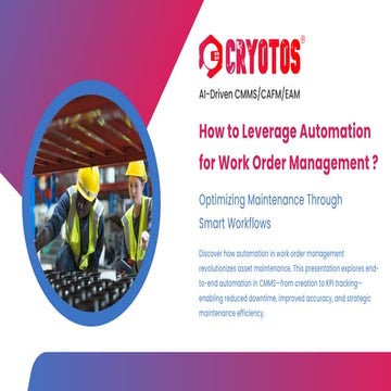 How to Leverage Automation for Work Order Management ? | PDF
