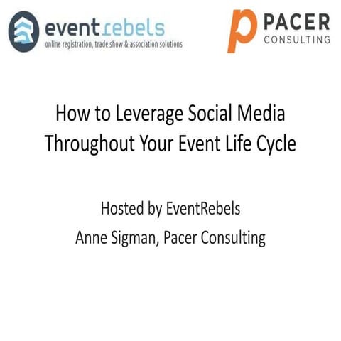 How to leverage social media throughout your event life cycle | PPT
