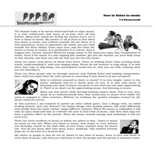 How to listen to music | PDF