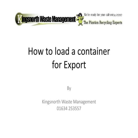 How to load a container for export | PPTX