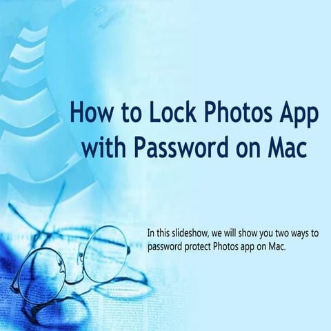 How to lock photos app with password on Mac | PPT