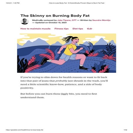 How to lose body fat 16 scientifically proven ways to burn fat fast | PDF