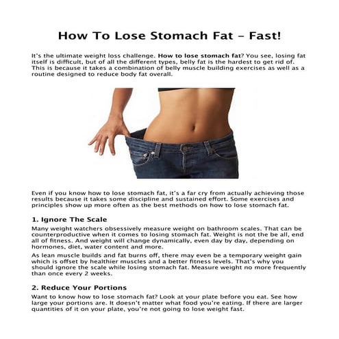 Howtolosestomachfat | PDF