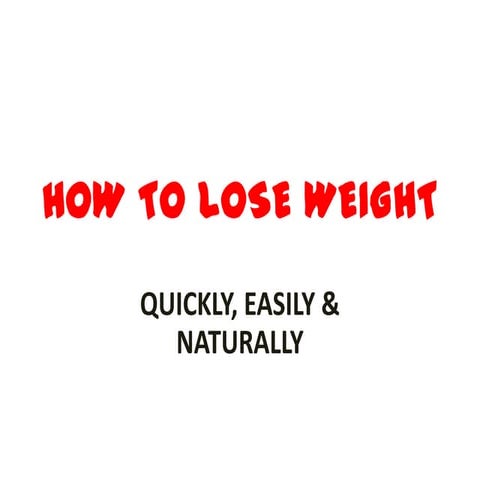 How to lose weight | PPT